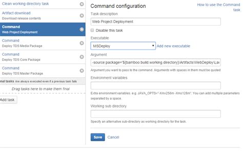 Bamboo Deployments Using Msdeploy Stack Overflow