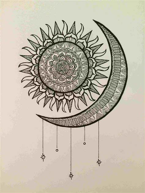 Sun Moon Drawing At Explore Collection Of Sun Moon