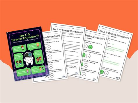Am I A Space Invader Personal Space Poster And Worksheets Teaching Resources