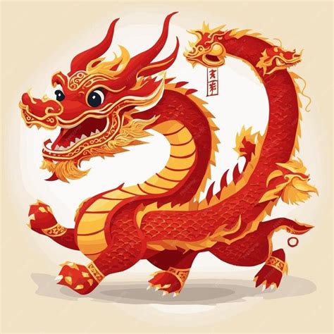 Cute Dragon Cartoon Symbol Chinese New Year Illustration Chinese