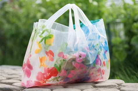 Eco Friendly Plastic Bag Made Of Recycled Materials Stock Illustration