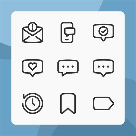 Message Icons In Line Style For Ui Ux Design Website Icons Interface And Business Including