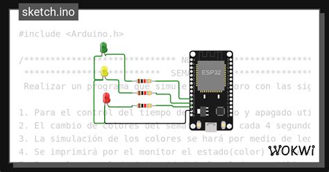 Semáforo Wokwi Esp32 Stm32 Arduino Simulator