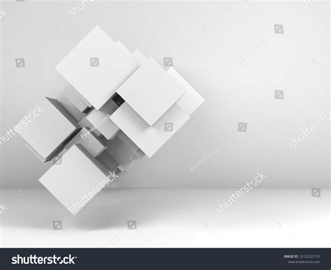 Abstract White Background Random Structure Cubes Stock Illustration Shutterstock