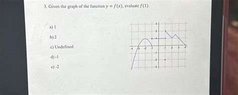 Solved 3 Given The Graph Of The Function Y F X Evaluate