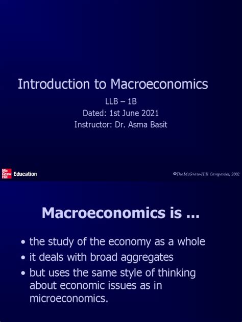 intro to macro pdf macroeconomics measures of national income and