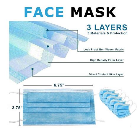 [combo Pack] 100 Face Mask And 2 Face Shields 3 Ply Mouth Nose Cover