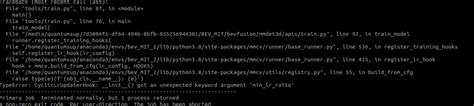 TypeError CyclicLrUpdaterHook Init Got An Unexpected Keyword Argument Min Lr Ratio