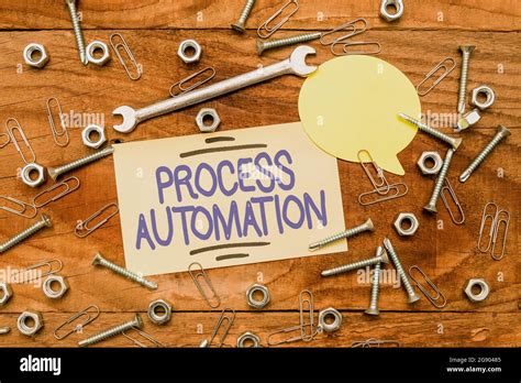 Hand Writing Sign Process Automation Business Overview The Use Of Digital Technology To Perform