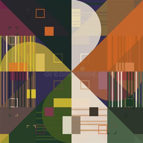 Abstract Vector Graphics Made With Generative Art Approach Using