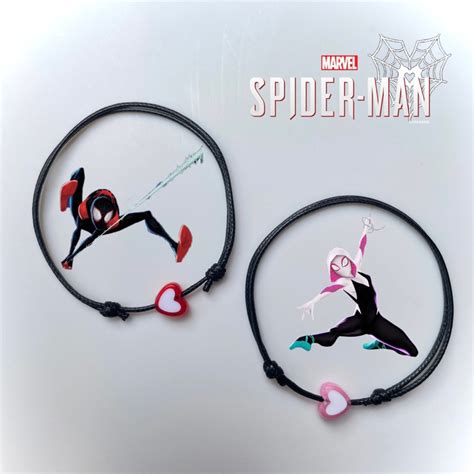 Spiderman Miles Gwen Stitch Love Couple Bracelet Shopee Philippines