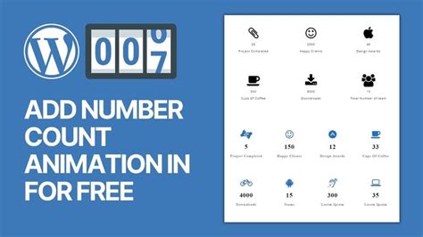 how to show a number count animation in wordpress for free 🔢