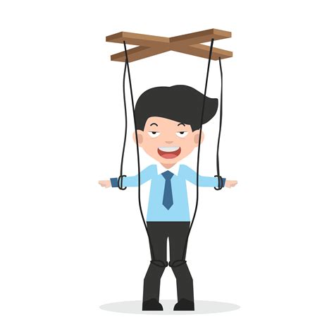 Businessman As A Puppet Vector Art At Vecteezy