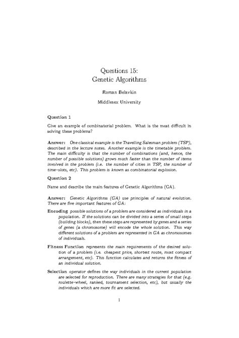 Sol15 Bis3226 Genetic Algorithms Combinatorial Problems And Solutions