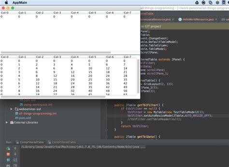 Java How Can I Create Two Jtables Which Have Same Columnmodel But