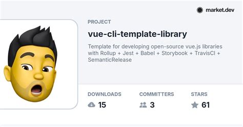 Vue Cli Template Library Ecosystem Directory Marketdev