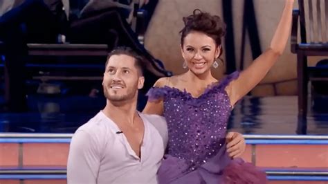 Val Chmerkovskiy And Janel Parrish Dancing