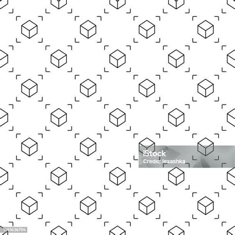 Cube Seamless Vector Pattern Ar Background Stock Illustration
