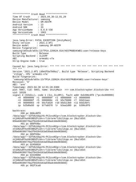 Mod Menu Crash 2023 04 30 12 01 29 Pdf Android Operating System Smart Devices