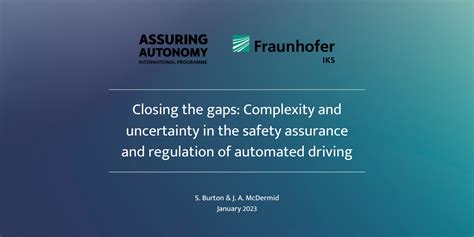 Safety Assurance And Regulation Of Automated Driving Report Centre For Assuring Autonomy