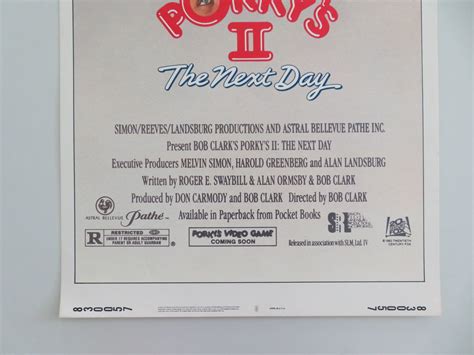 Porkys Ii The Next Day Us Insert Poster Dan Monahan Wyatt Knight 198