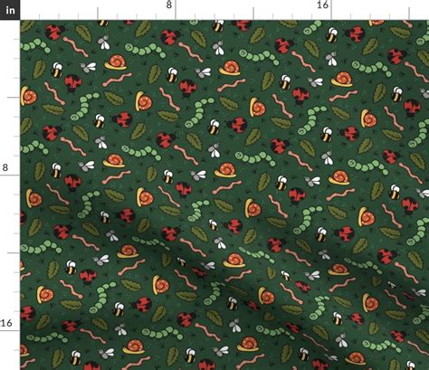 Spring Bugs Fabric Spoonflower