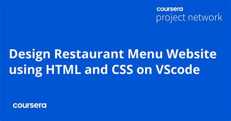 Design Restaurant Menu Website Using Html And Css On Vscode