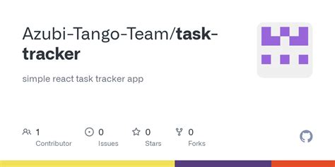 Github Azubi Tango Teamtask Tracker Simple React Task Tracker App