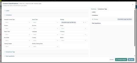 Smart Page Content Classifications Assette Support