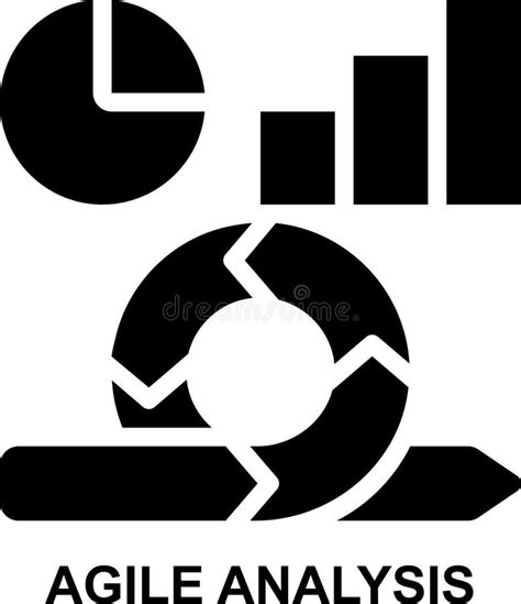 Agile Reporting Analysis Analytics Data Visualization Metrics Solid Glyph Icon Stock