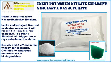 Inert Potassium Nitrate X Ray Accurate Explosive Simulant Svs