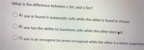 Solved What Is The Difference Between C Src And V Src Oa