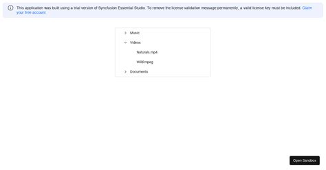 treeview forked codesandbox