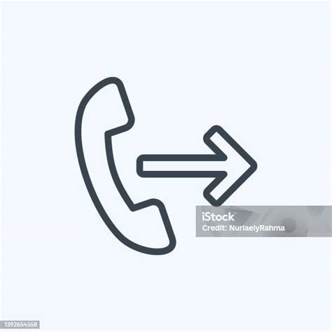 아이콘 착신 전환 모바일 앱 기호에 적합합니다 선 스타일 편집 가능한 간단한 디자인 디자인 템플릿 벡터 간단한 기호 그림 0명에 대한 스톡 벡터 아트 및 기타 이미지