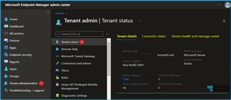 intune service health status message in mem admin center htmd blog