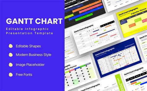 Gantt Chart Infographic PowerPoint Template Chart Infographic Infographic Powerpoint