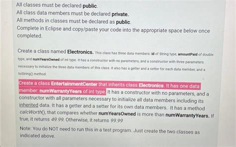 Solved All Classes Must Be Declared Public All Class Data