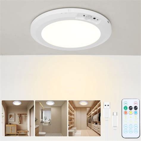 Draadloze Led Plafondlamp Met Oplaadbare Bewegingssensor Voor Binnen Bol