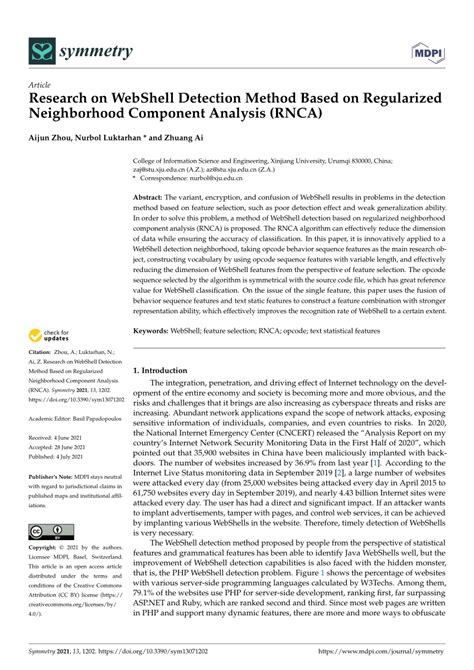 pdf research on webshell detection method based on regularized