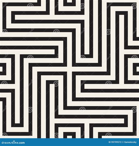 Abstract Geometric Pattern With Stripes Lines Seamless Vector