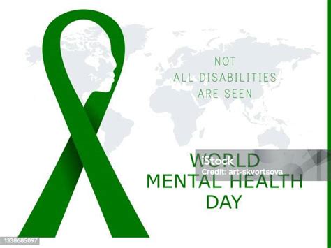 녹색 리본으로 정신 건강 인식 달 벡터 일러스트레이션 녹색 리본 부신암 녹내장 정신 건강 의식의 상징 5월에 대한 스톡 벡터 아트 및 기타 이미지 Istock