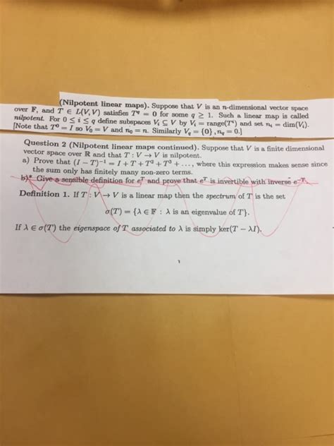 Solved Nilpotent Linear Maps Suppose That V Is An