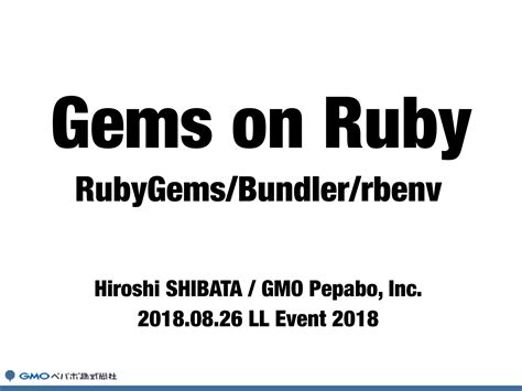 Gems On Ruby Ppt