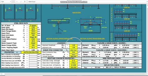 Composite Floor Slab Steel Decking Analysis And Design Spreadsheet