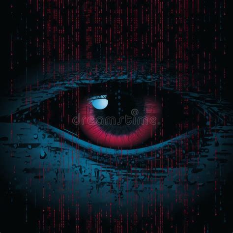 An Eye Is Shown In Front Of A Binary Code Stock Illustration Illustration Of Eyesight Pattern