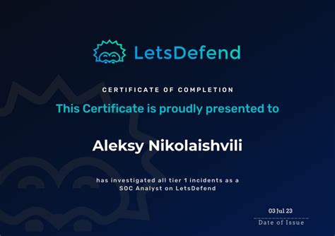 Aleksy Nikolaishvili On Linkedin Letsdefend Cybersecurity Blueteam