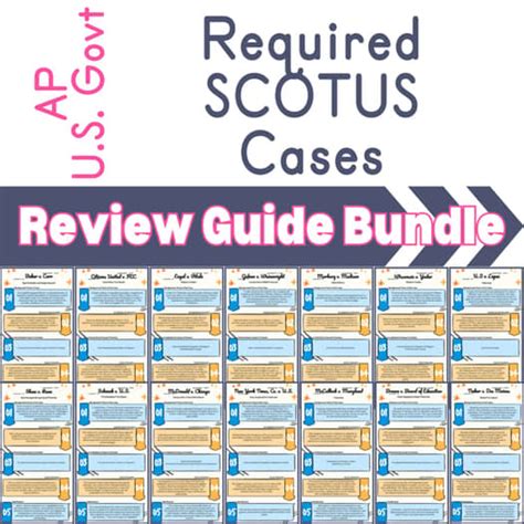 Ap Government Govt Gopo 14 Required Scotus Cases Handout Review Bundle