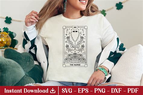 The Nurse Tarot Card Svg Nurse T Svg Graphic By Svgdesignhouse