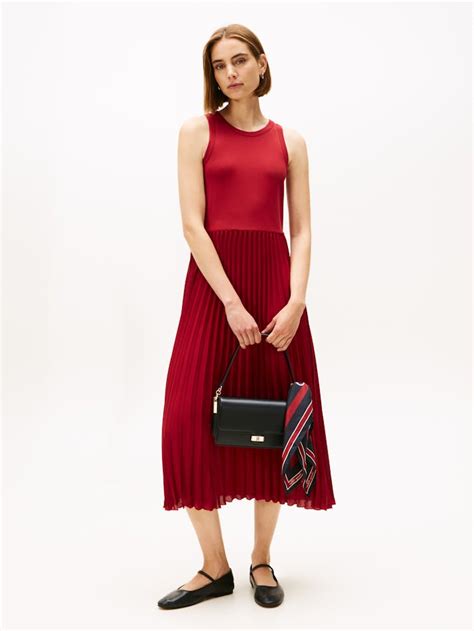 Pleated Tank Maxi Dress Dresses Tommy Hilfiger