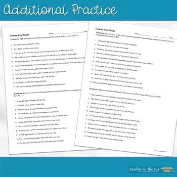 Four Rules For Comma Usage Commas Reference Page And Two Practice Worksheets